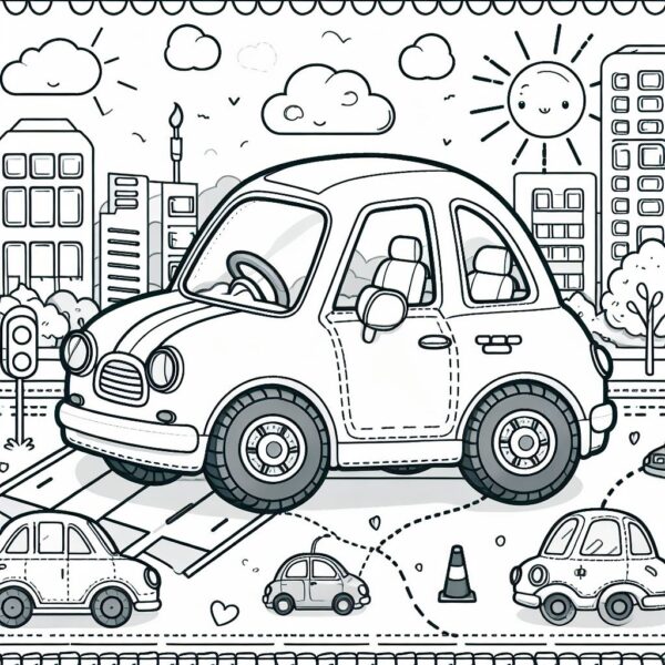 Car Coloring Page – Color My Pages