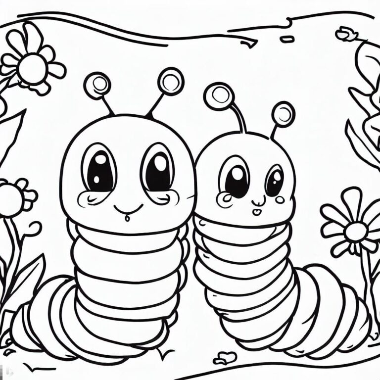 Caterpillar Coloring Page – Color My Pages