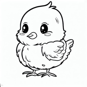 Chick Coloring Page – Color My Pages