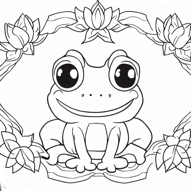 Frog Coloring Page – Color My Pages