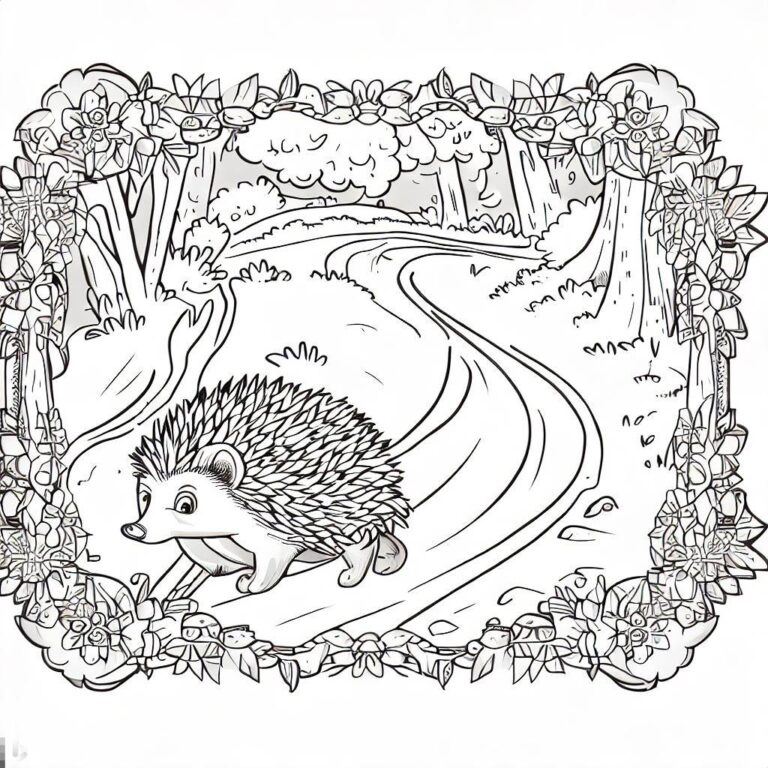 Hedgehog Coloring Page – Color My Pages