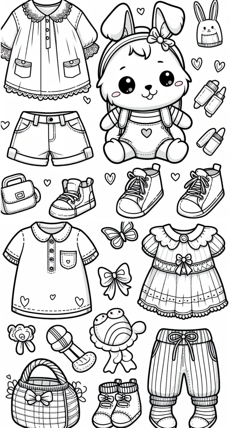Clothing Coloring Page – Color My Pages