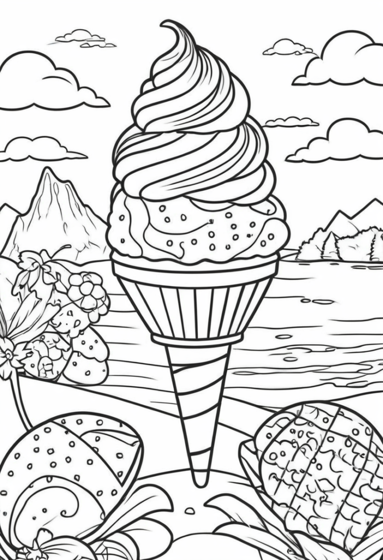 Ice Cream Coloring Page – Color My Pages
