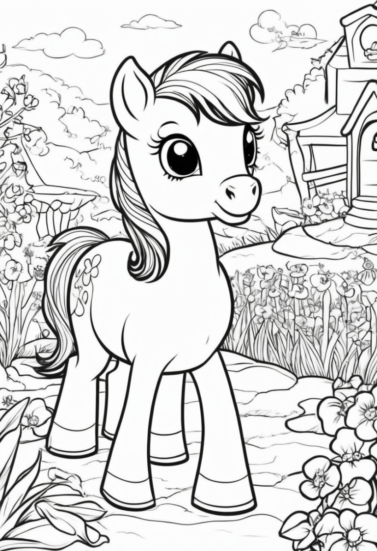 Preschool Pony Coloring – Color My Pages