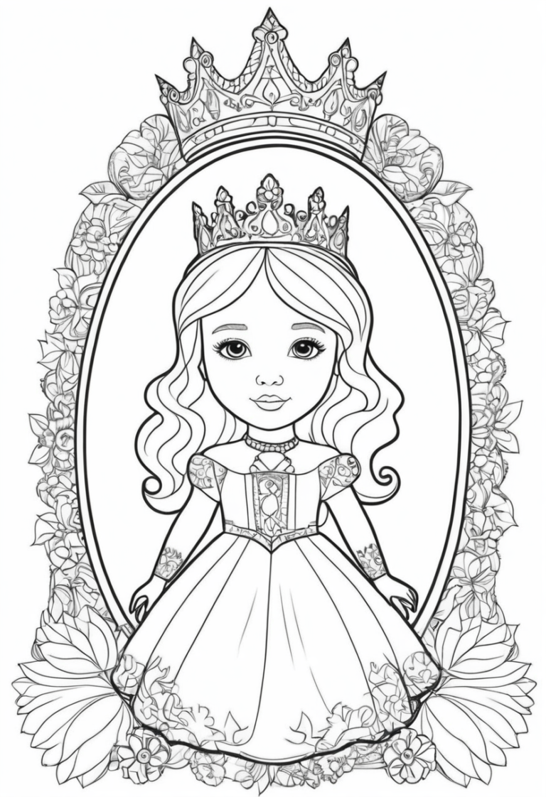 Cute Princess Coloring Pages – Color My Pages