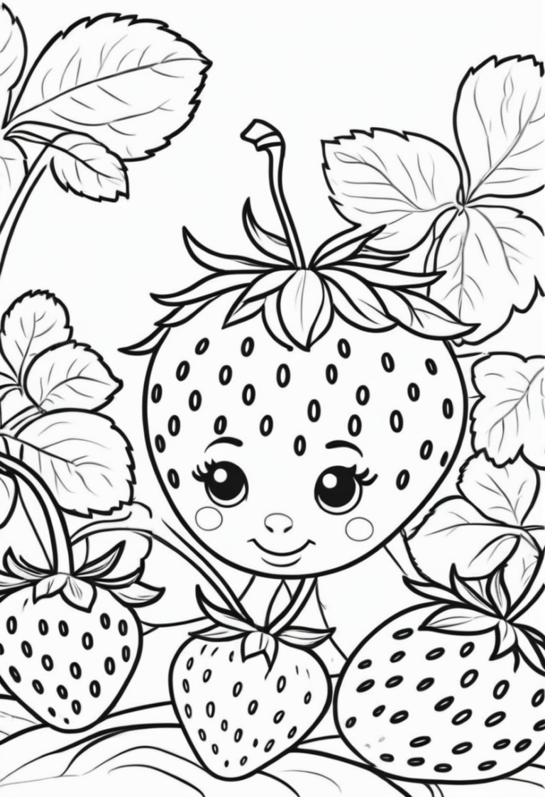 Strawberry Coloring Sheet – Color My Pages