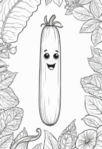 Fun Cucumber Coloring Sheets – Color My Pages