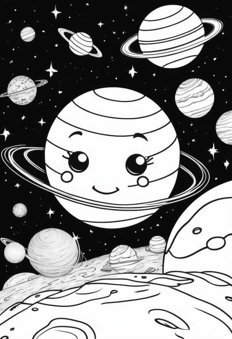 Planets Coloring Page – Color My Pages
