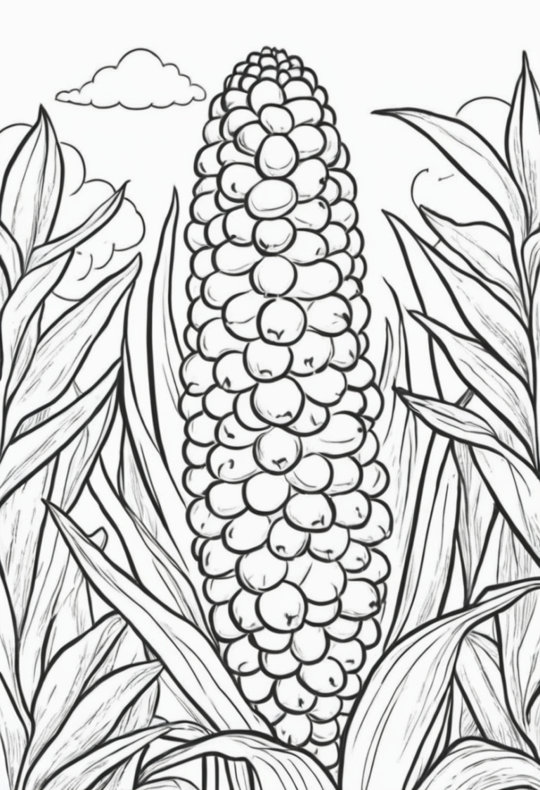 Printable Corn Coloring Pages – Color My Pages
