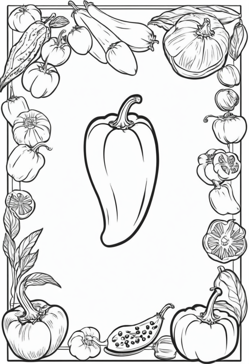 Printable Pepper Coloring Sheets – Color My Pages