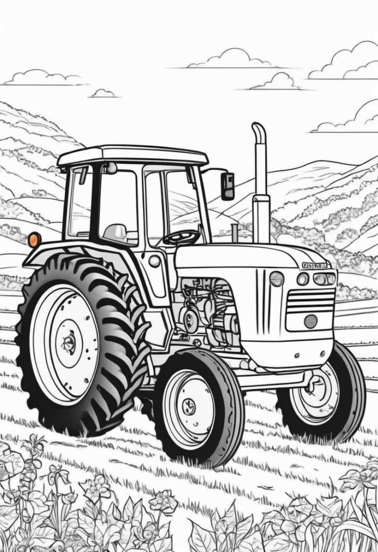 Preschool Tractor Colorings: Fun Designs – Color My Pages