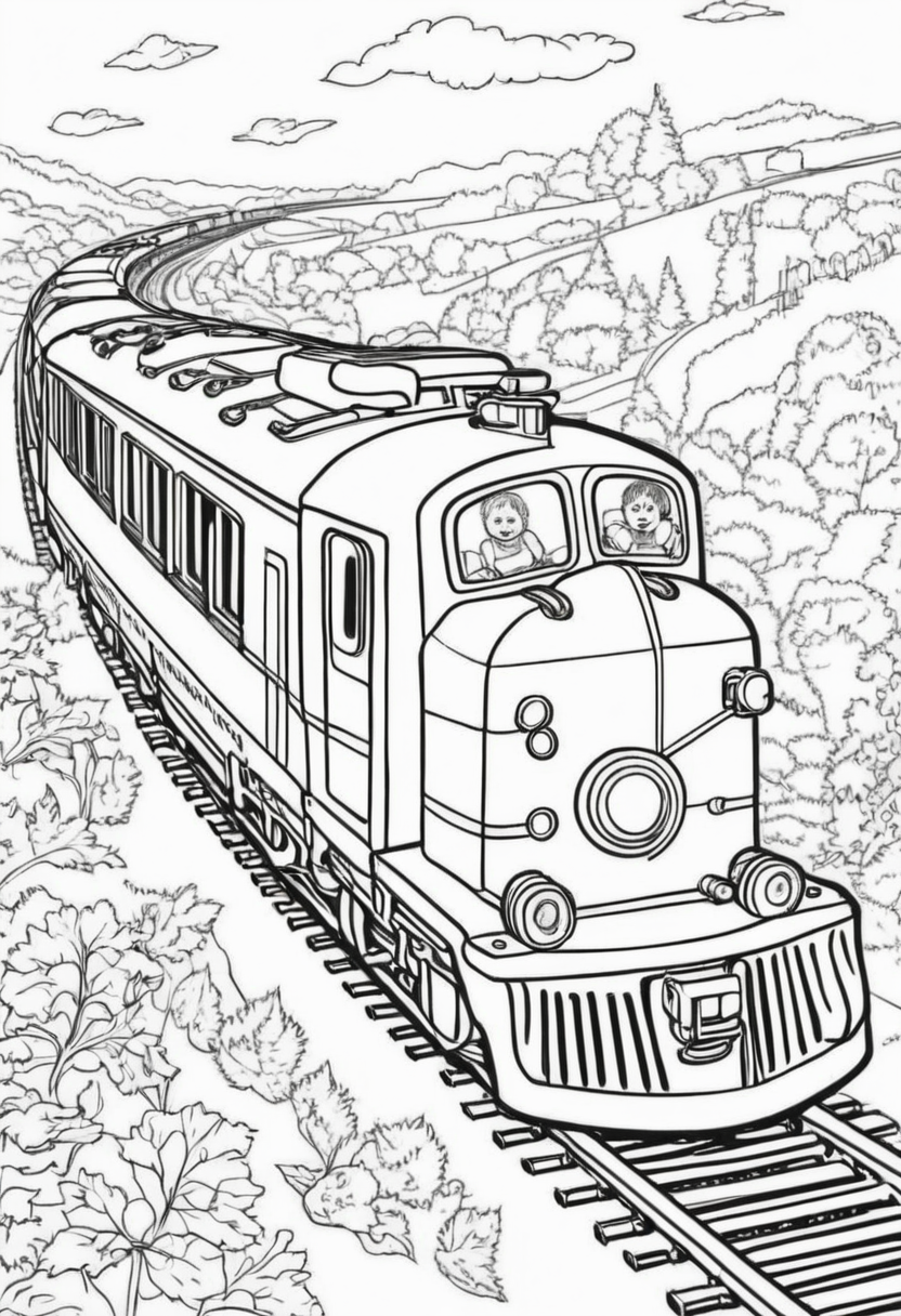 Train Coloring Pages – Color My Pages