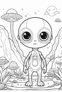 Creative Alien Coloring Sheets – Color My Pages
