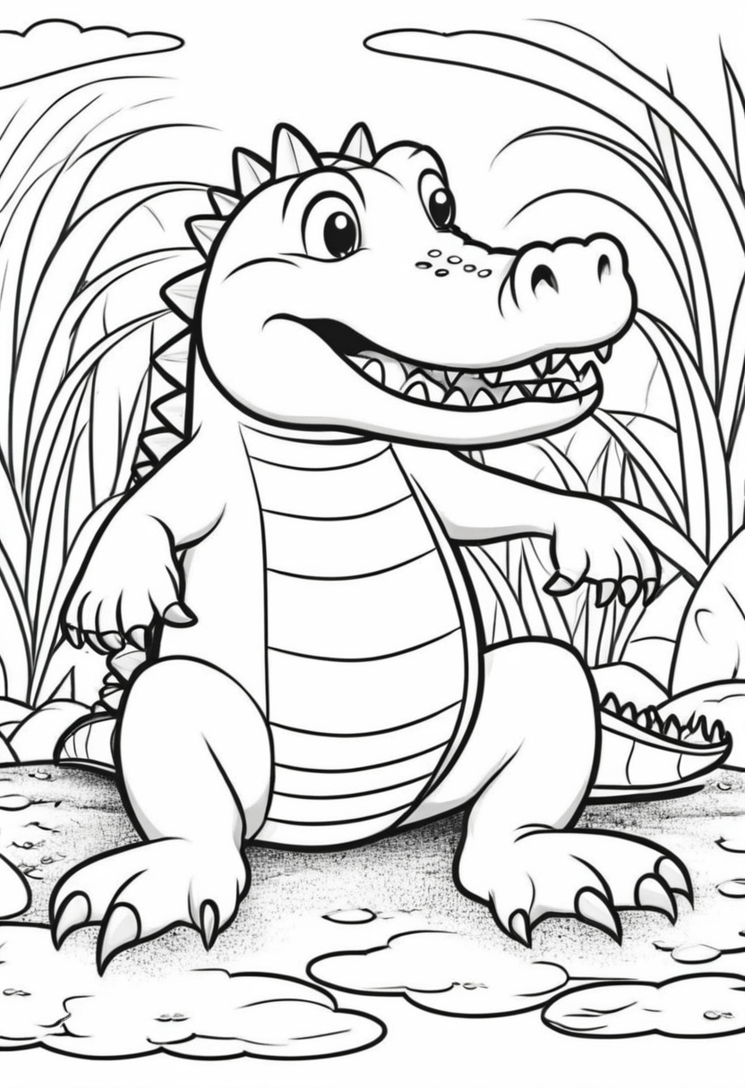 “Printable Crocodile Coloring Pages” – Color My Pages