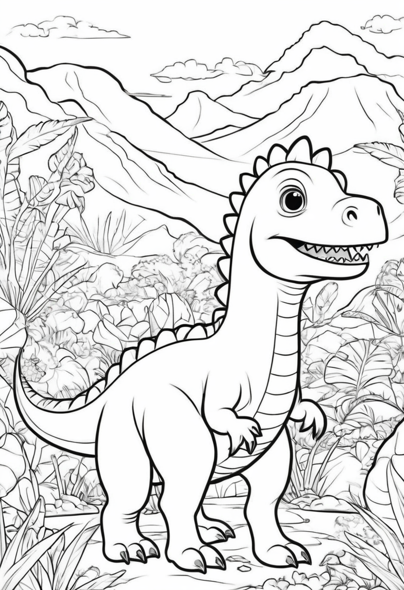 “Dinosaur Coloring Pages for Preschool” – Color My Pages