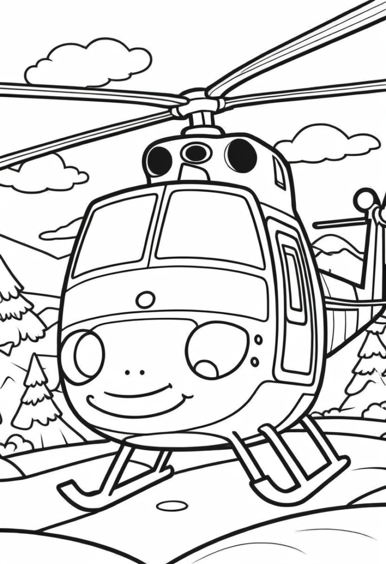 Helicopter Coloring Pages Printable – Color My Pages