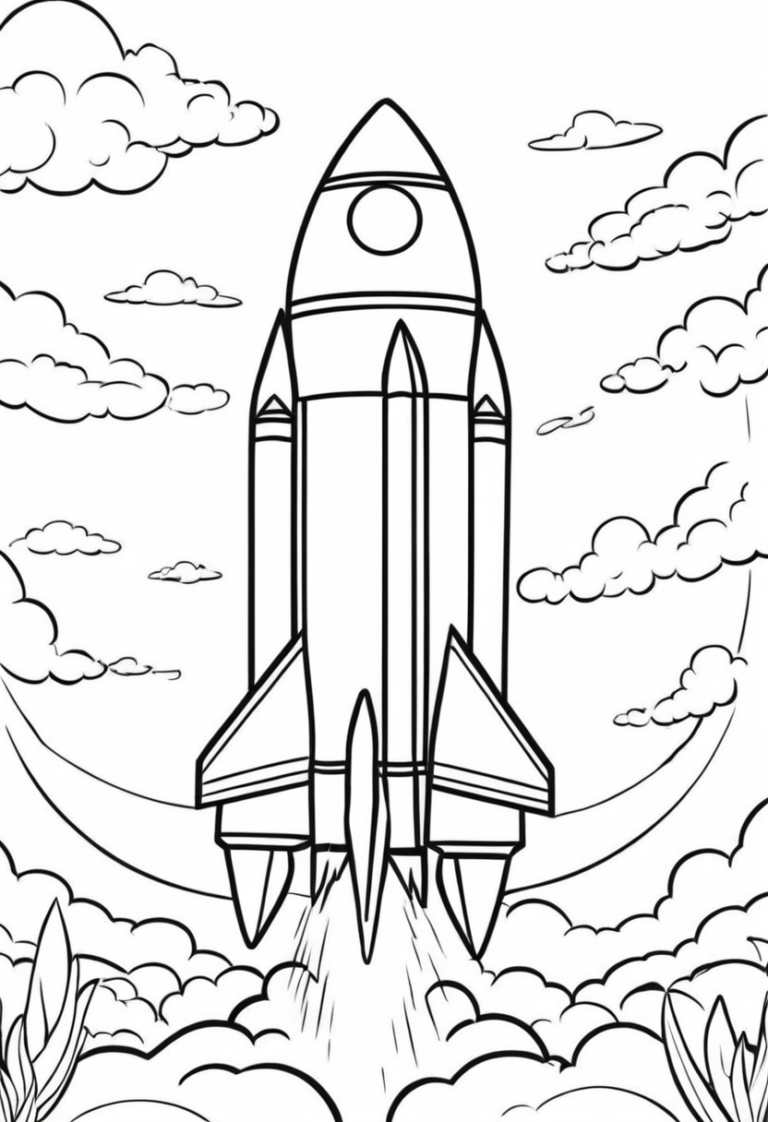 “Rocket Themed Coloring Pages for Kids” – Color My Pages