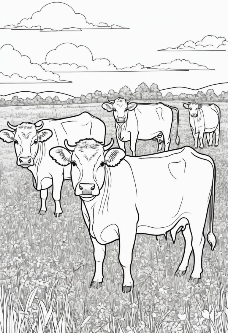 Cow Free Printable Coloring Pages – Color My Pages