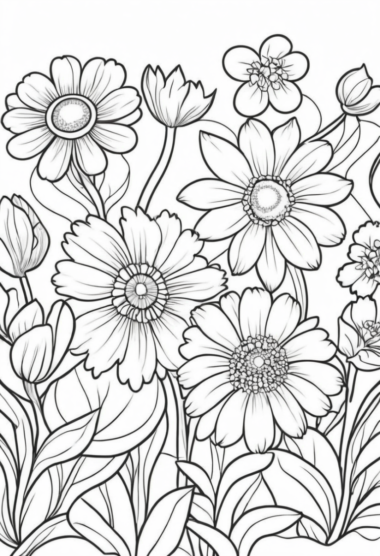 “Spring Flower Coloring Sheets” – Color My Pages