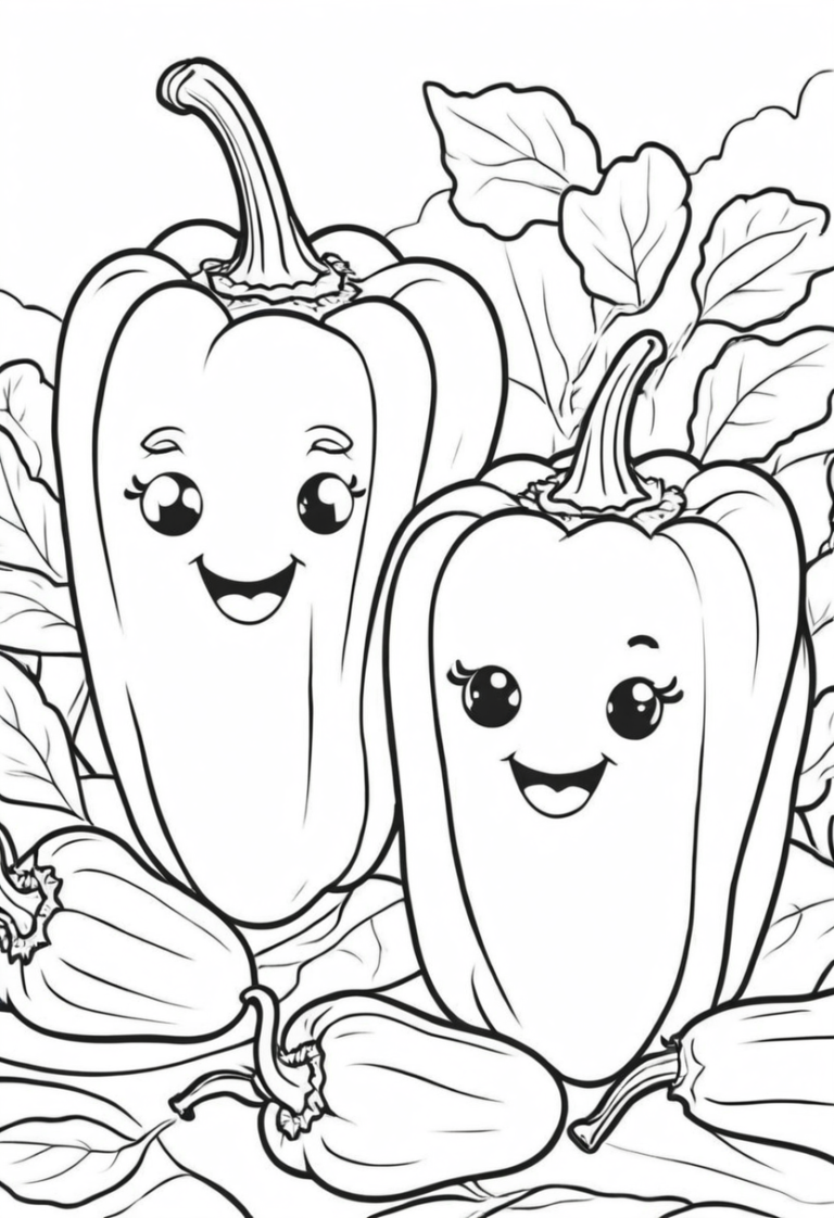 Fun Pepper Coloring Pages – Color My Pages