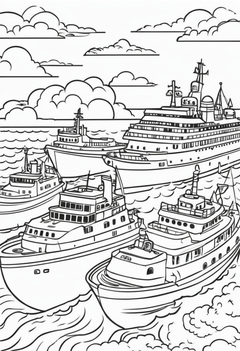Ship Coloring Pages Printable – Color My Pages