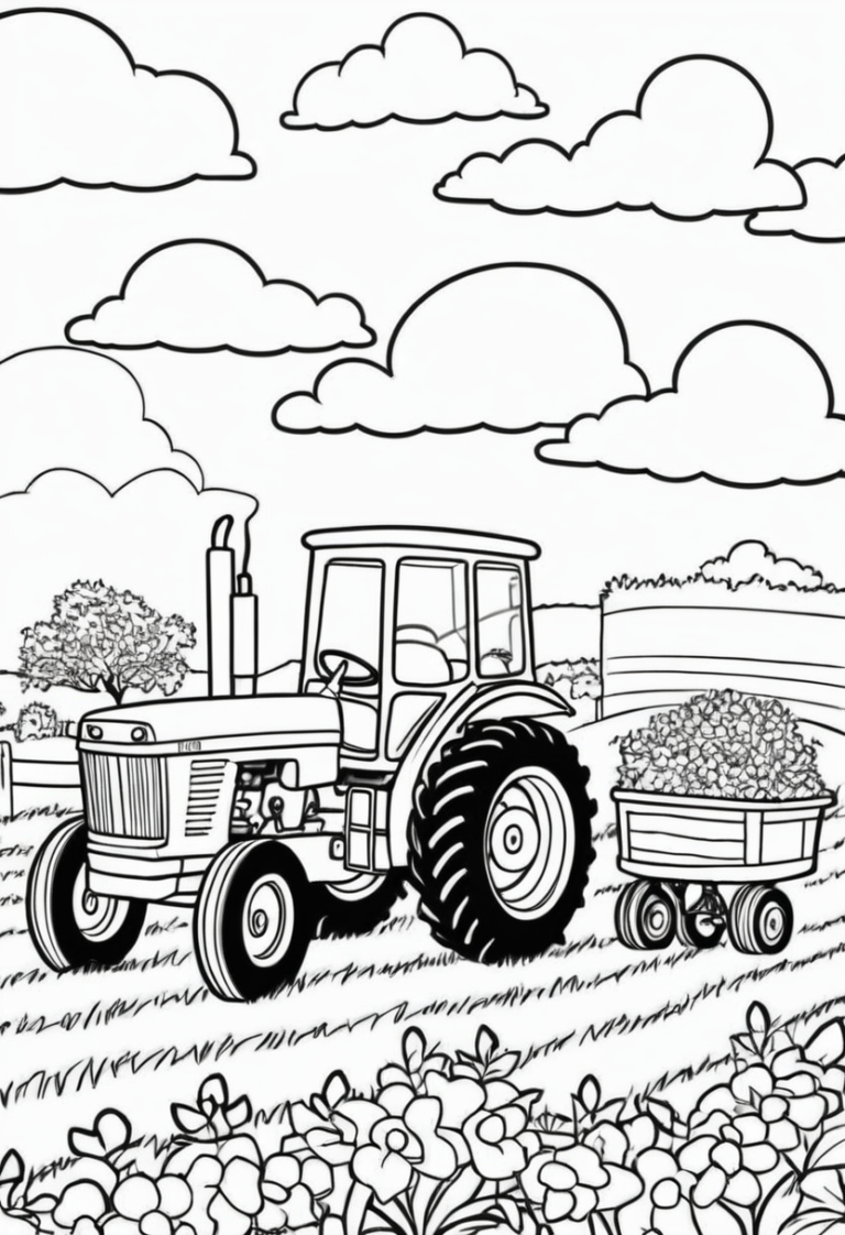 Tractor Coloring Pages Printable – Color My Pages