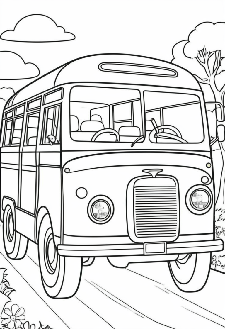 Fun Bus Coloring Pages for Kids – Color My Pages