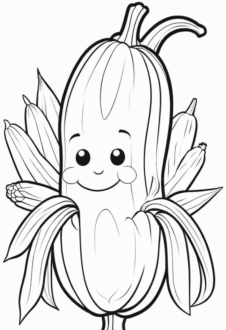 Preschool Corn Coloring – Color My Pages
