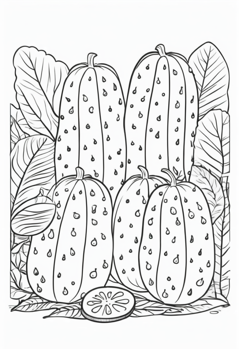 Cucumber Colorings for Kids – Color My Pages