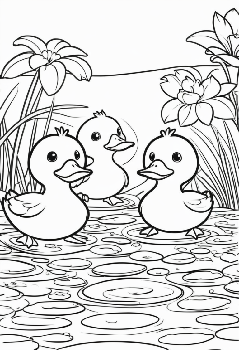 “Easy Duck Colorings for Children” – Color My Pages