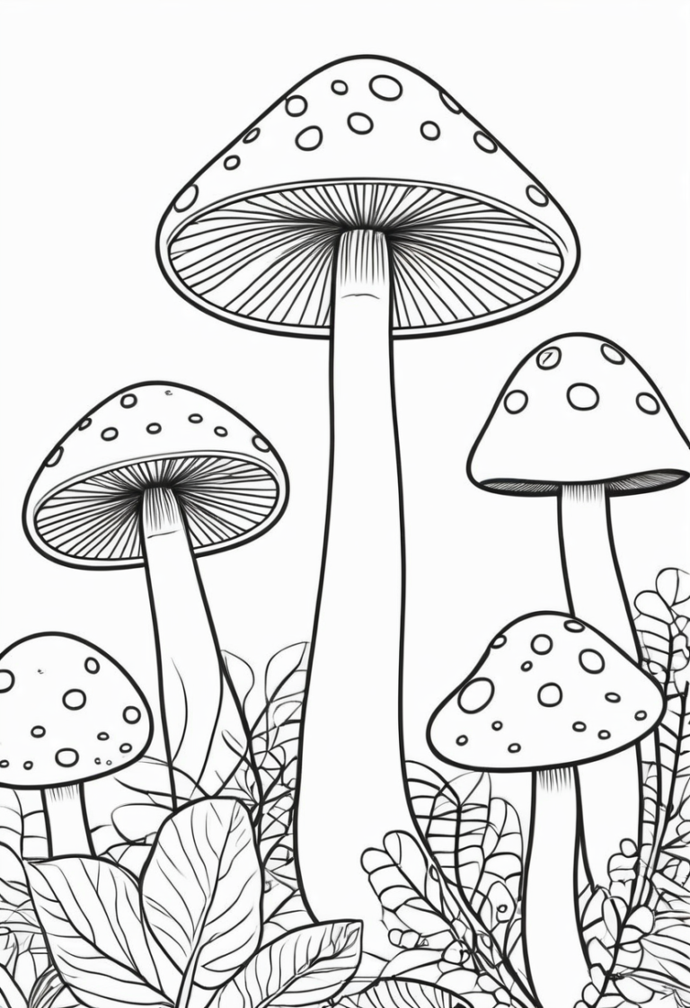 Preschool Mushroom Coloring Activities – Color My Pages
