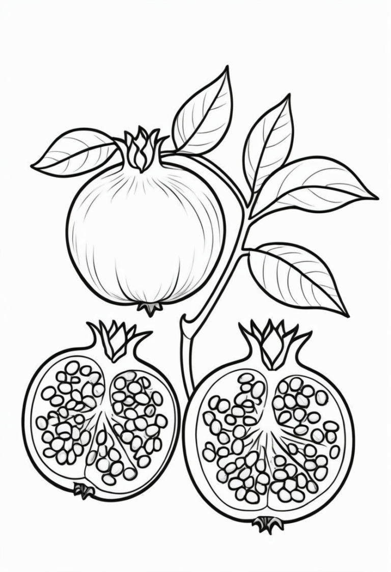 Pomegranates – Color My Pages