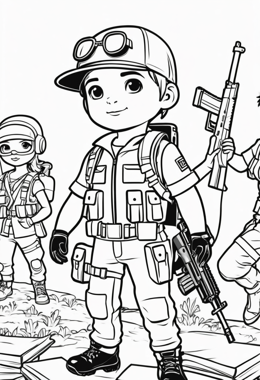 PUBG Coloring Page for Kids – Color My Pages