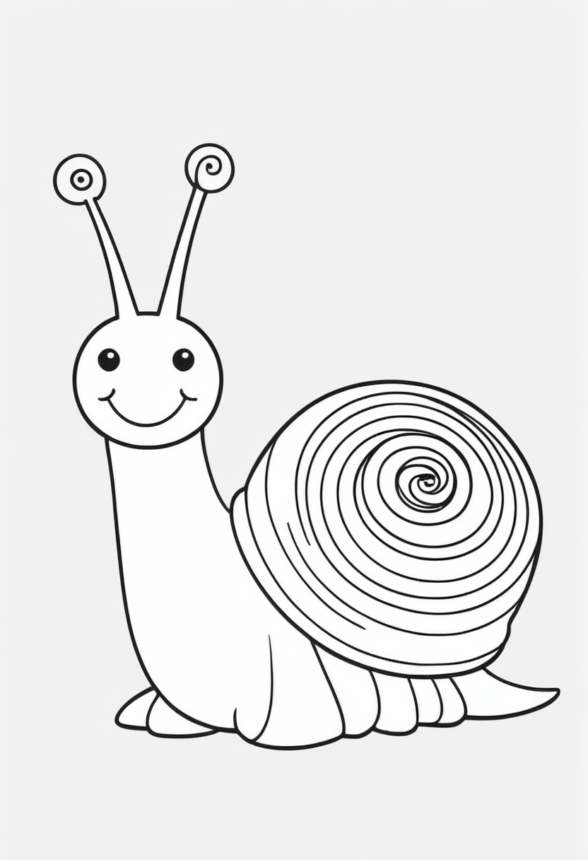 Snail Coloring Page for Kids – Color My Pages