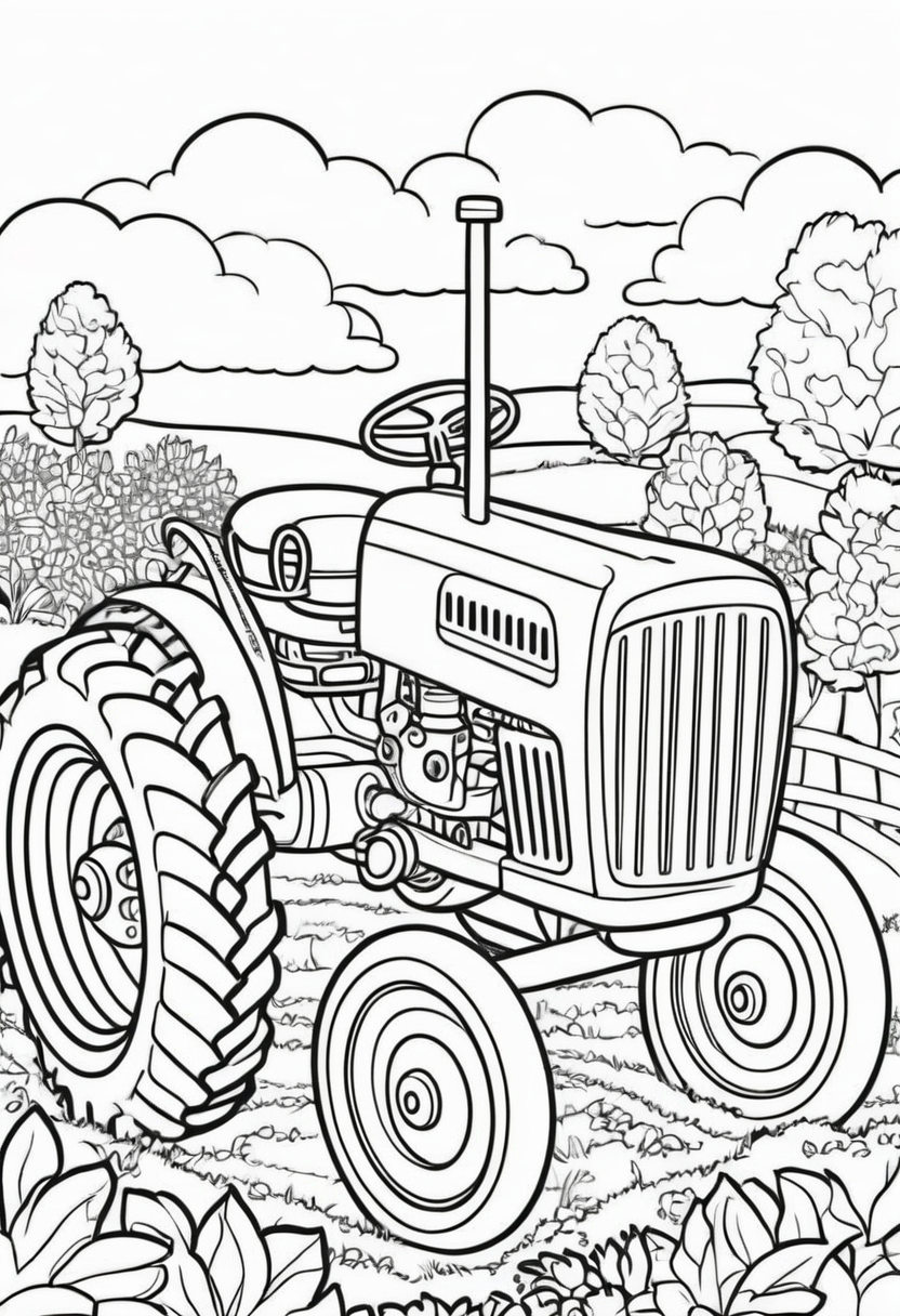 Printable Tractor Coloring Sheets – Color My Pages