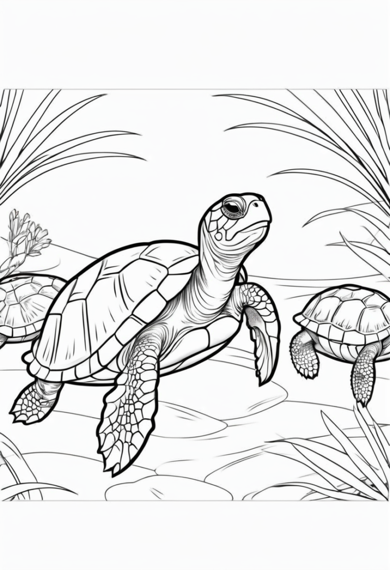 Creative Turtle Colorings for Preschoolers – Color My Pages