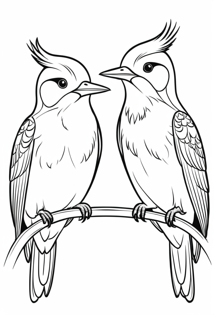 Woodpecker Coloring Page for Kids – Color My Pages