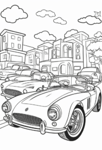 Car Coloring Page for Kids – Color My Pages