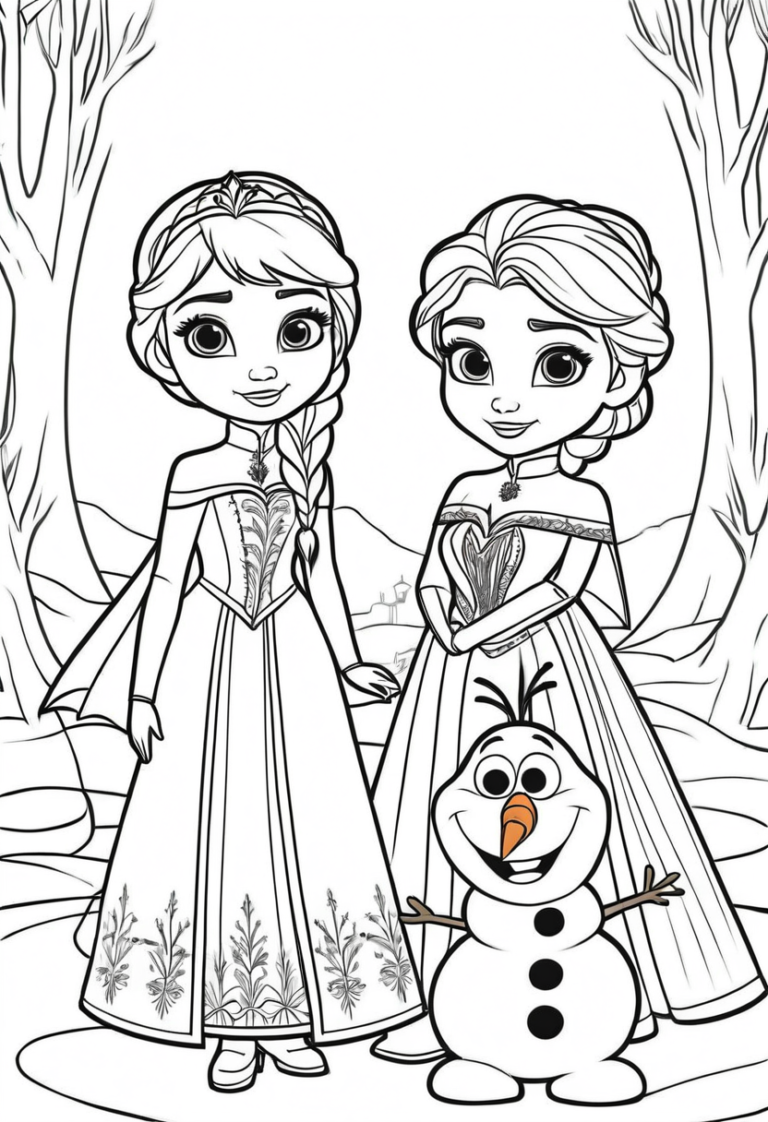 Frozen Disney Elsa and Anna Coloring Pages – Color My Pages