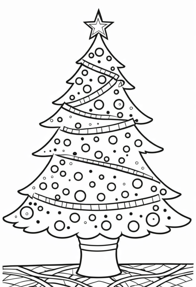 Christmas Tree Coloring Fun Pages – Color My Pages