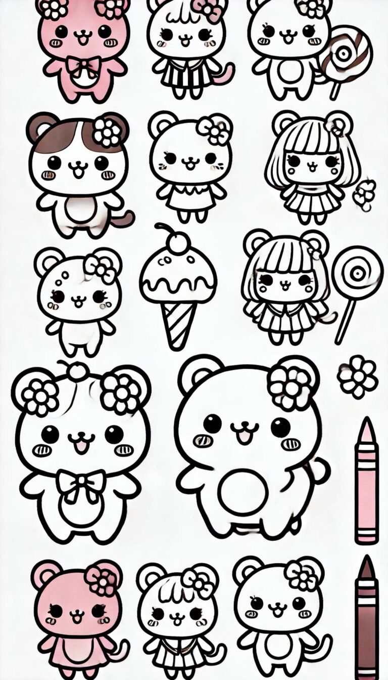Cute Kuromi Coloring Page – Color My Pages