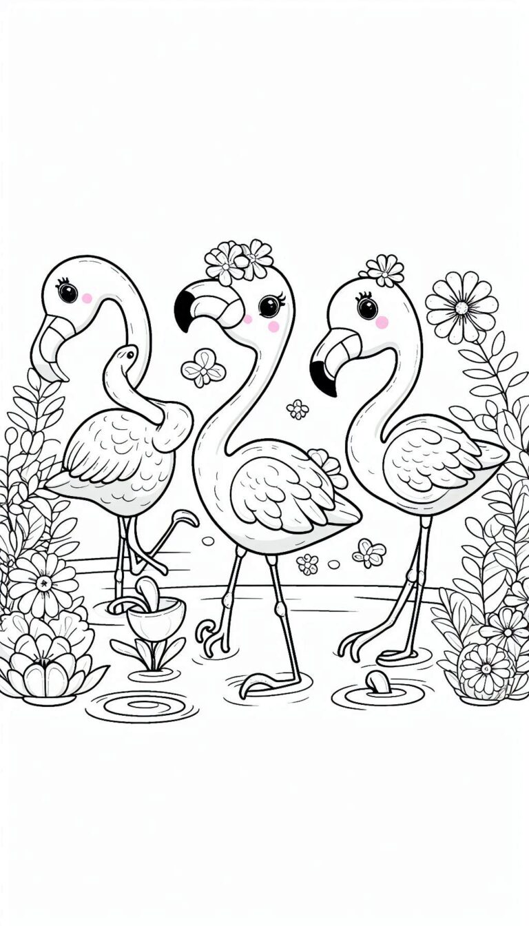 Flamingo Fun: Color and Learn – Color My Pages