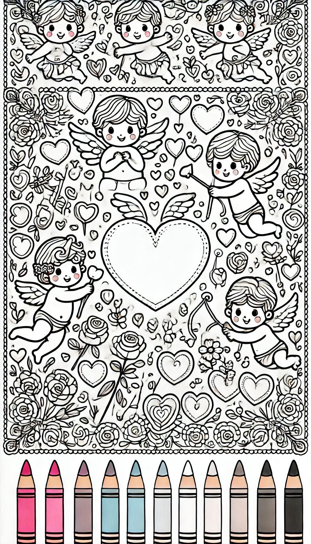 Valentine’s Day Coloring Page – Color My Pages