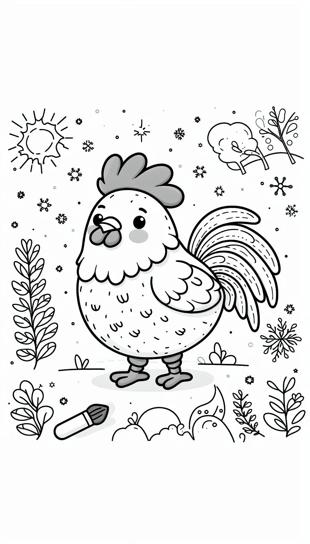 Cock-a-Doodle-Doo! Preschool Rooster Colouring Pages! – Color My Pages