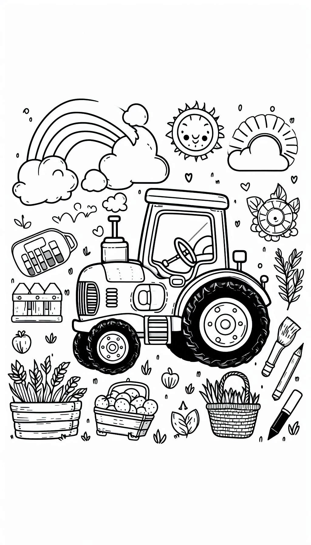 Tractor Coloring Pages – A Farmyard Coloring Adventure! – Color My Pages