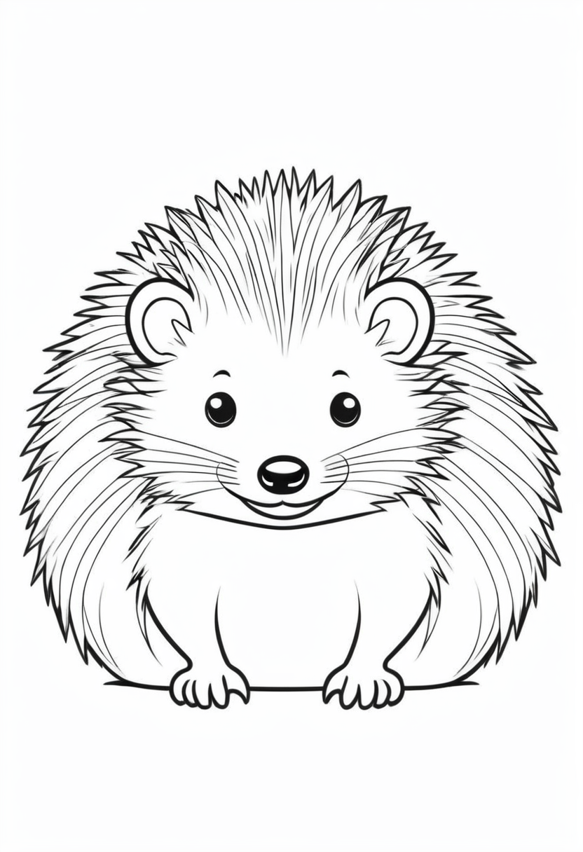 Hedgehog Picture Coloring Page – Color My Pages