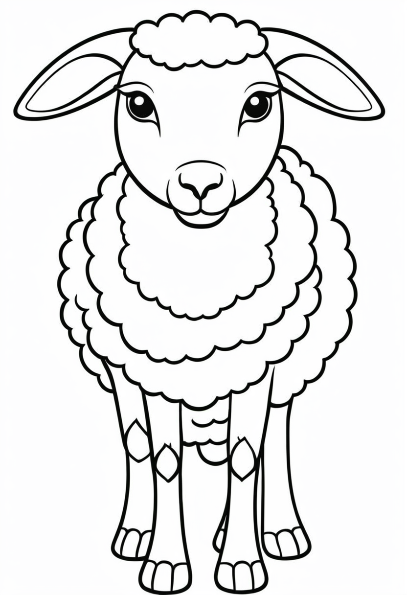 Sheep Picture Coloring Page – Color My Pages
