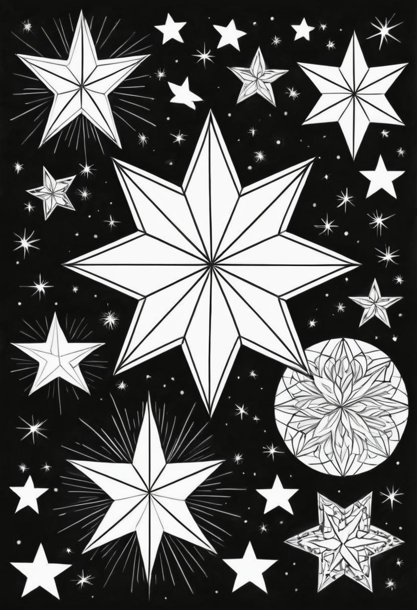 Stars Coloring Page – Color My Pages