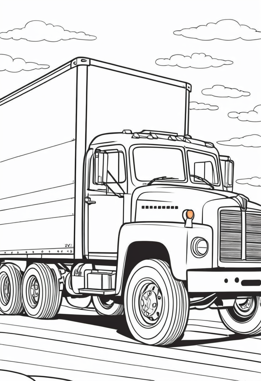 Truck Picture Coloring Page – Color My Pages