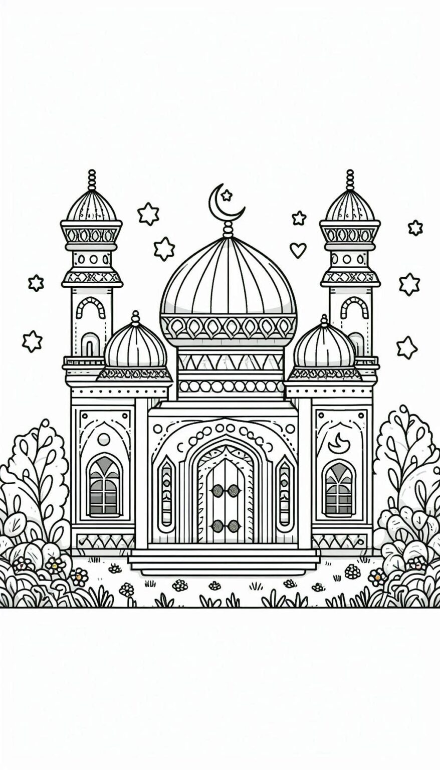 Culture and Colour: Preschool Mosque Colouring Pages – Color My Pages